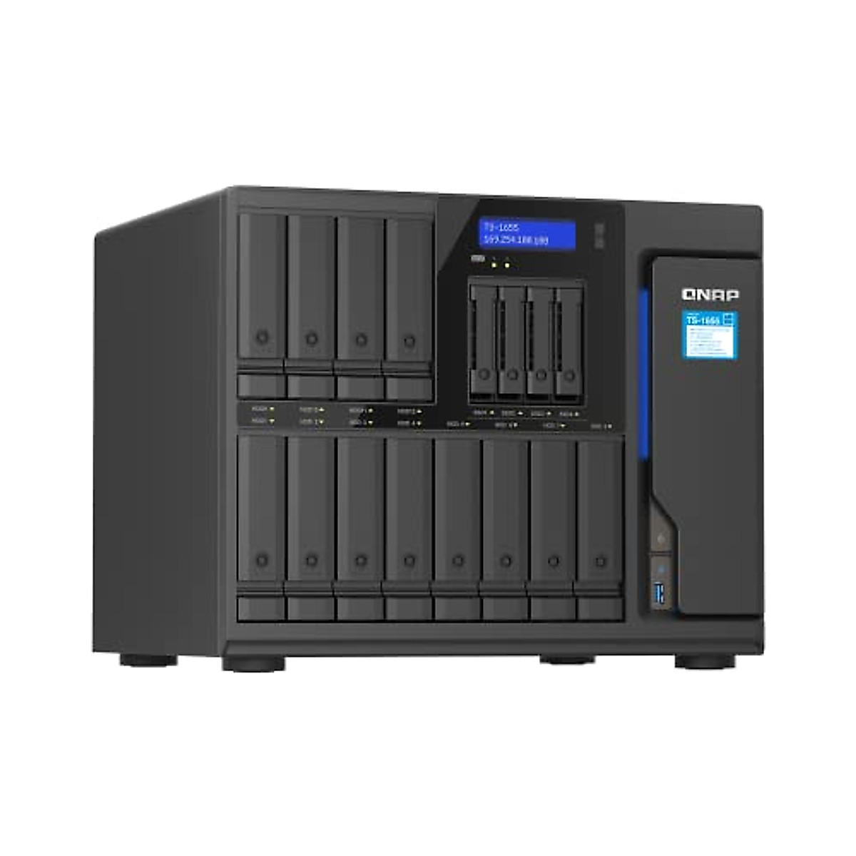 QNAP TS-1655-8G-US 16 Bay high Performance and high-Capacity Hybrid NAS with Intel® Atom® 8-core Processor, Dual 2.5GbE and Long-Term Availability