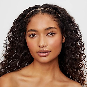 Kitsch Gold Crown Rhinestone Headband - Double Metal Headbands for Bridal Hair Accessories - Headbands for Women - Headbands for Girls - Jewelry - Gold Accessories - Wedding Headband