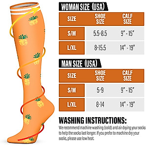 FEYHAY Copper Compression Socks (5 Pairs) 15-20 mmHg Circulation is Best Athletic & Daily for Men & Women, Running, Climbing