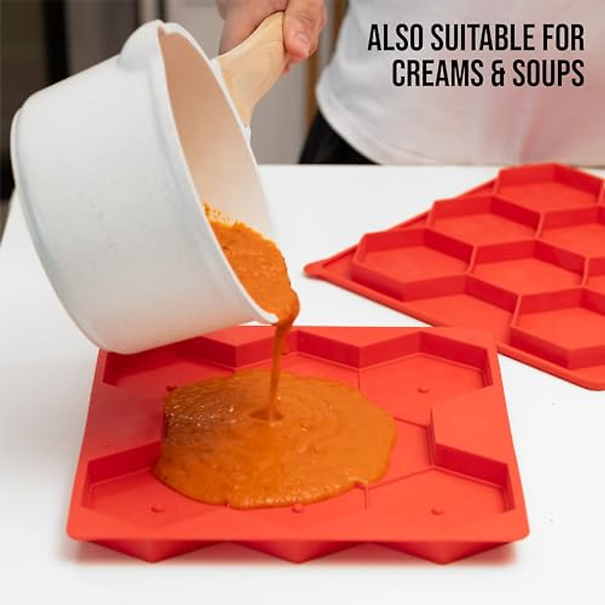 Hamburger Patty Storage Containers - 8 in 1 Hamburger Patty Maker, Burger Mold Hamburger Press - Non-Stick Hamburger Storage Containers, Dishwasher Safe Silicone Burger Mold