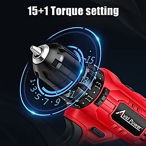 AVID POWER 20V Cordless Drill Set 320 In-lbs Torque Power Drill/Driver Kit with 41pcs Accessories and Drill Brush, 2 Variable Speed, 3/8'' Keyless Chuck