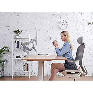 EleTab Single Monitor Desk Mount - Height Adjustable Single Monitor Stand Articulating Full Motion Swivel VESA Arm Fits for Computer Screen 17 to 32 inches, Hold up to 17.6 lbs