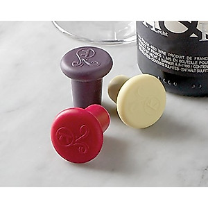 Outset B229 Silicone Wine Bottle Stoppers, Set of 4, Assorted