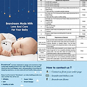 Brandream Blue White Boys Bedding Baby Nautical Nursery Sheet Set Ocean Animal Fish Newborn Cotton Blanket, Beach Theme Fitted Sheet, Bed Skirt, 3 Piece