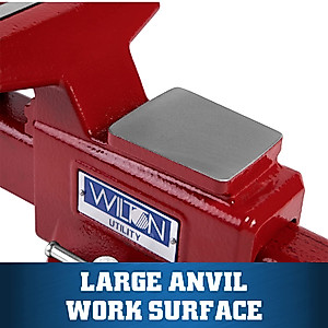 Wilton Utility Bench Vise, 6-1/2” Jaw Width, 6" Jaw Opening, 4" Throat (Model 676U)