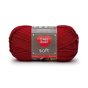 Red Heart Soft Yarn, 3 Pack, Really Red 3 Count