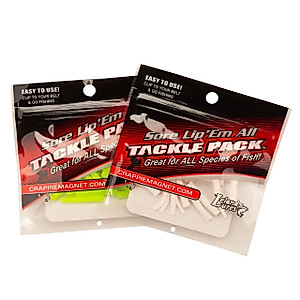 Crappie Magnet Tackle Pack Kit - Fishing Lures, Jig Hooks, Split Shots - Designed to Catch Any Fish Including Bass, Crappie, Trout and More - Portable All Species Fishing Tackle Box