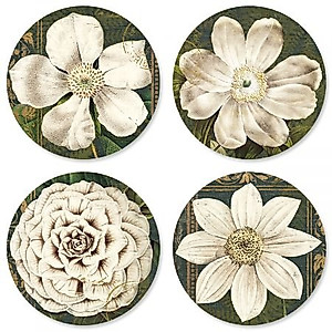 Poetic Garden Every Day Envelope Seals (4 Designs) - Set of 144 1-1/2" Diameter Self-Adhesive, Flat-Sheet Every Day Sticker Seals