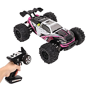 Rosvola 1/16 4WD Fast Remote Control Car, High Speed ​​RC Car Stepless Speed ​​Change 2840 Brushless Motor 70kmh for Flat Sites for Children Over 14 Years Old (Pink)