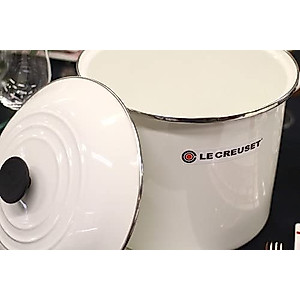 Le Creuset Enamel On Steel Stockpot, 8 quarts, White