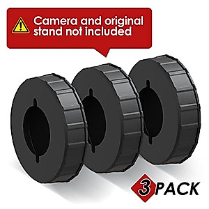 ZHANDEYUA Adhesive Wall Mount for Blink Camera No Drilling and screwing Required for Blink Outdoor/Blink Mini/Blink Indoor Camera and Most Round Mount Cameras Quick Paste Installation,Black-3 Pack
