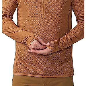 Mountain Hardwear Men's AirMesh 1/2 Zip, Copper Clay, Large