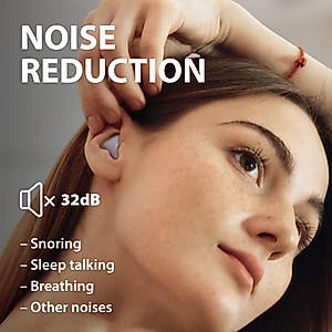 PQ Wax Ear Plugs for Sleeping, Swimming - 15 Soft Noise Cancelling Silicone Gel Wax Earplugs for Sleep and Swimmers, Ear Protection with Sound Blocking Level of 32 Db, (15-Pillows), Color: White