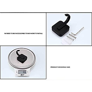 EYHLKM 1 Pcs Stainless Steel Towel Hook Black Matted Kitchen Clothes Hanger Hook Wall Mounted Towel Hooks for Bathrooms Robe Hook Black