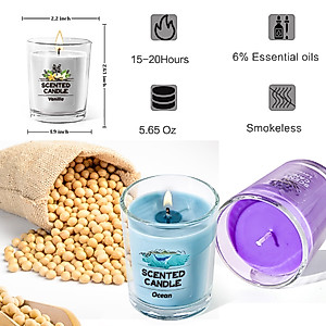 20 Pack Scented Candles Gift Set,Each 5.65oz Aromatherapy Candles Bulk Total 380H Lasting Burn, Soy Wax Candles for Women Home Scented,Ideal for Birthday,Christmas,Thanksgiving