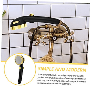 Veemoon Shower Head Plastic Showering Spray Head Water Removable Showerhead Spa Accessories Shower Spray Head Massage Accessories Pressurized Shower Sprayer Shower Abs Handheld