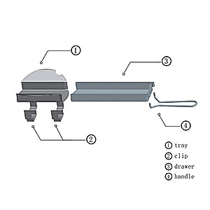 OLAMO Ash Drawer for Big Green Egg, Slide Out Stainless Steel Ash Drawer Replacement for Large Big Green Egg, Removable Ash Cleaning Tool for Large BGE, Grill Accessories, BGE Accessories (New)