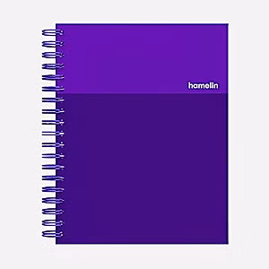 Hamelin, Spiral Notebook, 8x10in, College Ruled, Hardcover, 75shts/150 pages, 1 Subject Notebook, ULTRA Violet