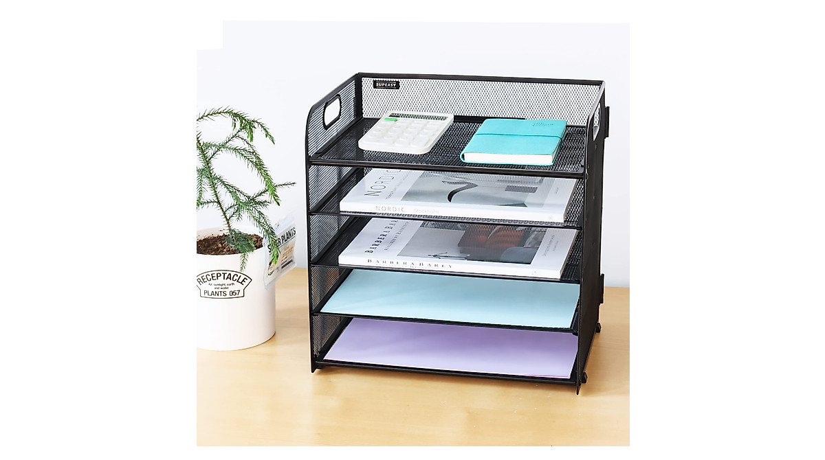 Get Organized: Supeasy 5 Tray Mesh Desk Paper File Organizer
