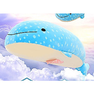 Vintoys Very Soft Blue Whale Shark Big Hugging Pillow Plush Doll Fish Plush Toy Stuffed Animals 27"