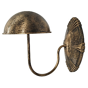 Owlgift Decorative Metal Vintage Style Wall Mounted Entryway Hat/Cap/Wig Hanger Display Rack, Bronze