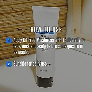 Baxter of California Oil Free Face Moisturizer with SPF15 for Men | UVA, UVB Defense | Fragrance-Free | All Skin Types | 3.4 OZ