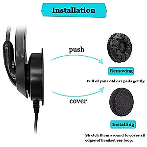 Ear Cushions for Plantronics Headset, Ear Pad Replacement Headphones Earpads Designed for Plantronics Blackwire C320 3210 3220 3320 HW251N HW261N HW510 Jabra Biz 2300 GN2000 PRO 920 9450 (10 Pack)