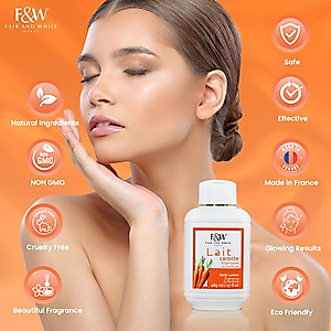 FAIR & WHITE Original Carrot Moisturizing Body Lotion - 485ml / 17.0 fl oz - Brightening & Clarifying Body Lotion