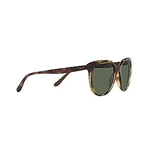 Vogue Eyewear Women's VO5453S Round Sunglasses, Dark Havana/Dark Green, 53 mm