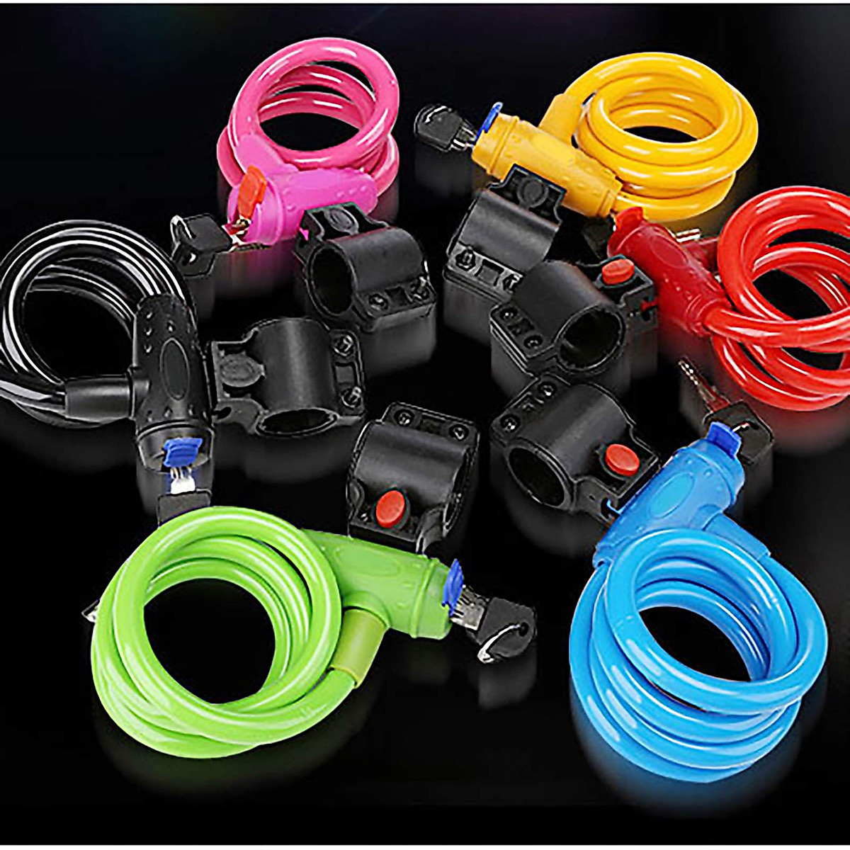 2Set High Hardness Electric Vehicle Lock Bicycle Chain Lock Road Wire Lock Mountain Bike Accessories