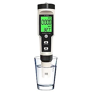 RCYAGO PH Meter, 4-in-1 Digital PH ORP H2 Temp Meter with ATC, 0.01 Resolution High Accuracy PH Tester for Drinking Water Hydroponics Aquariums Swimming Pool Laboratory