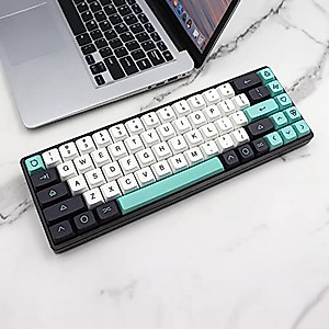 JSJT Custom keycaps PBT keycaps 129 Keys XDA Profile Tricolor keycaps with 6.25U 7U Spacebar Keys for 61/64/84/87/96/98/104/108 Cherry MX Switch Mechanical Keyboard ANIS/ISO Layout