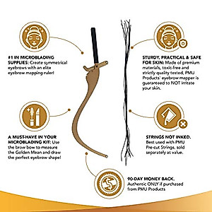 The ORIGINAL Eyebrow Mapper with Strings - Permanent Makeup Microblading Tattoo Stencil - Brow Drawing Guide -Professional Mapper Bow - String Mapping for Perfect Shaped Brows