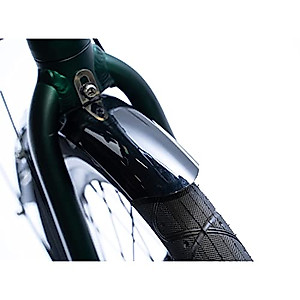 RITEWAY Bicycle Fender, Double Stay Cloth Bike Full Fender, Mud Flap, Front and Rear Set, for 20 Inches (ETRTO406/451), Width 2.4 inches (60 mm), Gloss Black