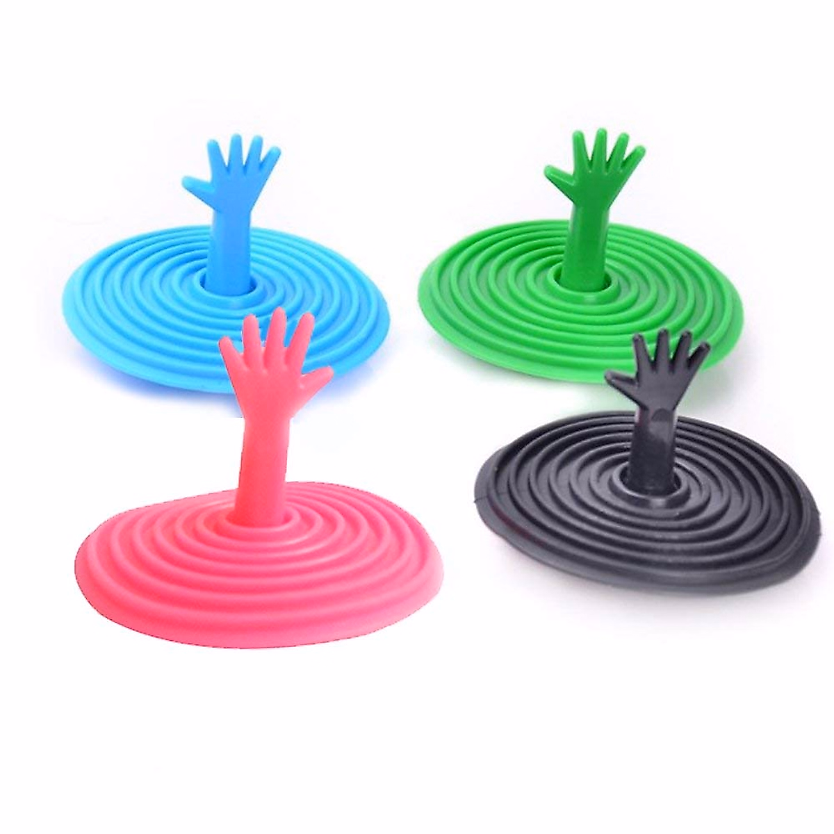 Archi Rubber Palm-Shaped Sink Bathtub Drain Plug Stopper Random Color