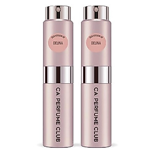 CA Perfume Impression of Delina For Women Replica Version Fragrance Dupes Concentrated Long Lasting Eau de Parfum Spray Refillable Atomizer Bottle 0.27 Fl Oz-X2
