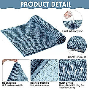 Amylove 4 Pcs Guinea Pig Cage Liner Guinea Pig Bedding Washable Fleece Pee Pads Reusable Small Animals Training Mat Small Animal Sleeping Bed for Bunny Hamster(Blue,14 x 28 Inch)