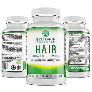 Hair Growth Vitamin Formula to Help Support Thick Full Strong Healthy Hair Follicles & Eyelashes! May Also Help With Hair Breakage Hair Loss Heat Damage for Men & Women