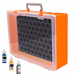 1set Model Paint Bottle Organizer Holds 84pcs 17ml Bottles Pigment Bottle Storage Suitcase Portable SN03 Miniature Paint Storage