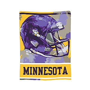 NELFNELZ Minnesota Flannel Throw Blanket ，Football Style Pride Paint Travel Blanket Gifts for Men Women Boy Decor Sofa Bed 50"x40"