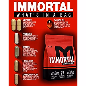 MTS Immortal Elite Multivitamin - Daily Vitamins for Men & Women including Vitamins A, C, D, E, B1, B2, B5, B6 and B-12 | 30 Complete Daily Health Multivitamin Packets