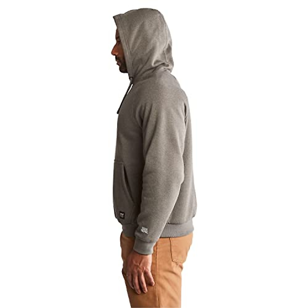 Timberland PRO Men's Standard Honcho Sport Double Duty Pullover Hooded Sweatshirt, Dark Charcoal Heather-White, M