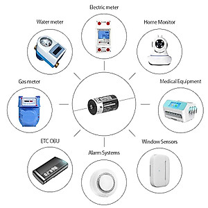 EEMB 2Pack ER14250 1/2AA 3.6V Lithium Battery with AX Solder Tabs Li-SOCL₂ Non-Rechargeable Battery XL-050F SB-AA02 LS14250 TL-5902 TL-2150 for Slot Machine/Game chip Board