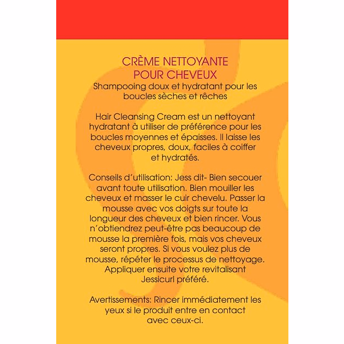 Jessicurl, Hair Cleansing Cream, No Fragrance, 16 Fl oz. Moisturizing Shampoo for Curly Hair, Sulfate Free Shampoo for Dry Hair