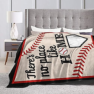 Love Baseball Soft Blanket Warm Cozy Throw Blanket Lightweight Home Blankets Bed Couch Sofa 60"X50"