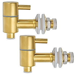 Akamino Spigot for Beverage Dispenser, Stainless Steel Lever Pour Spout Water Dispenser Replacement Faucet for Berkey and Other Gravity Filter Systems,Gold