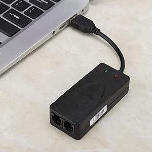 V BESTLIFE Dual Ports USB2.0 56K Voice Fax Data External V.90 V.92 Modem for Win 7/Win 8/Win 10/Win XP, Support Auto-Dial/Tone and Pulse Dialing/Auto Answer