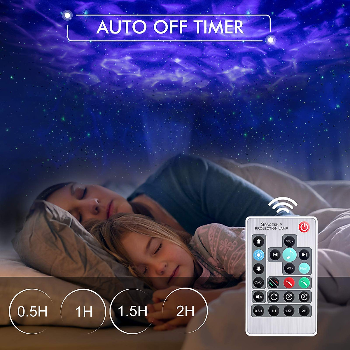Star Projector, 3 in 1 Galaxy Night Light Projector with Remote Control, Bluetooth Music Speaker & 5 White Noises for Bedroom/Party/Home Decor, Timing Sky Starry Projector for Kids & Adults