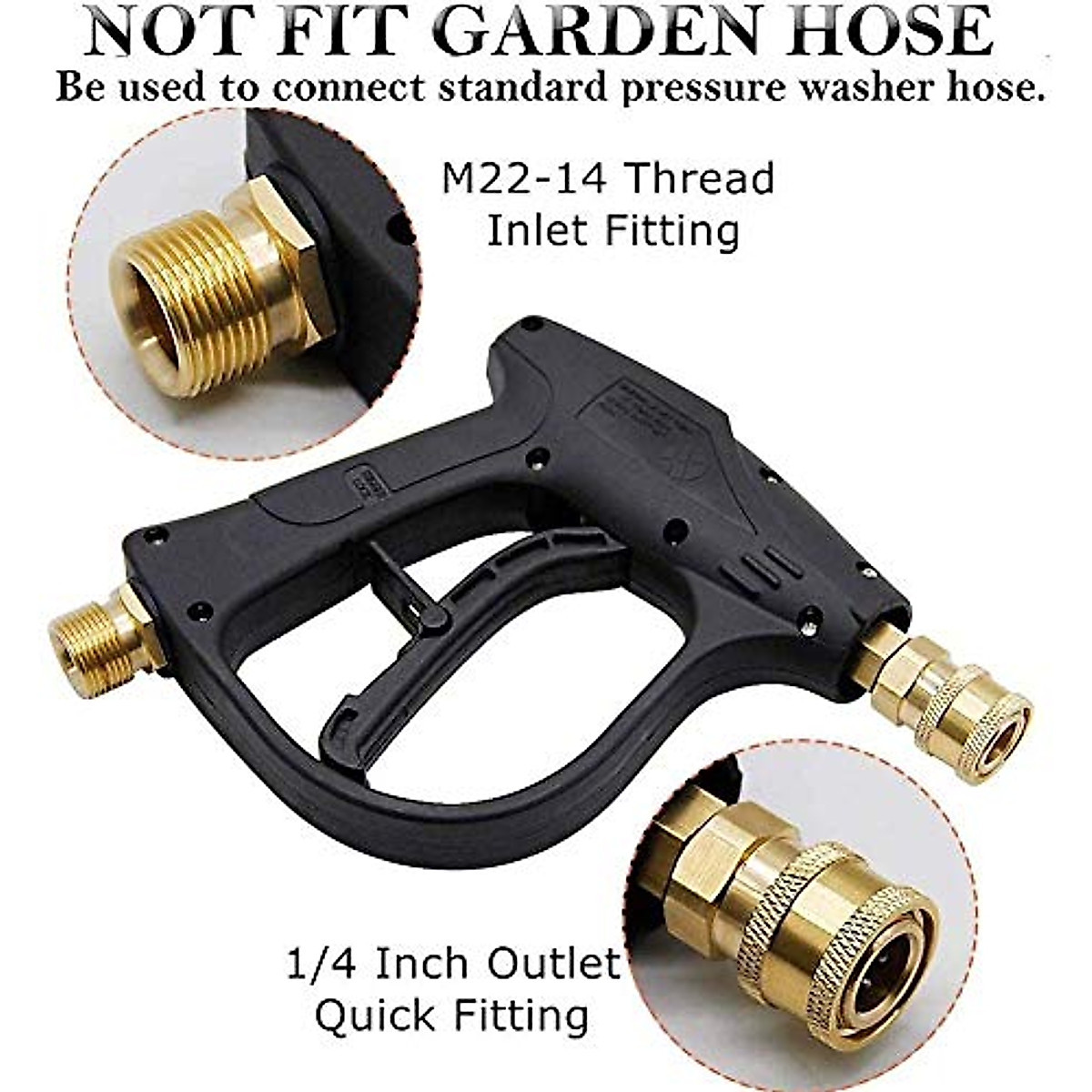 SZSXHX S300 Foam Cannon Gun 3000 PSI High Pressure Washer Foam Wash Gun Car Washer Gun With 7 nozzles