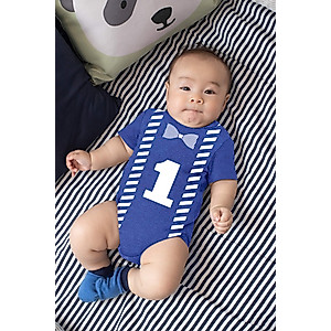 Unordinary Toddler first birthday outfit boy 1st birthday one year old baby shirt happy party (Charcoal Blue, 12-18 Months)